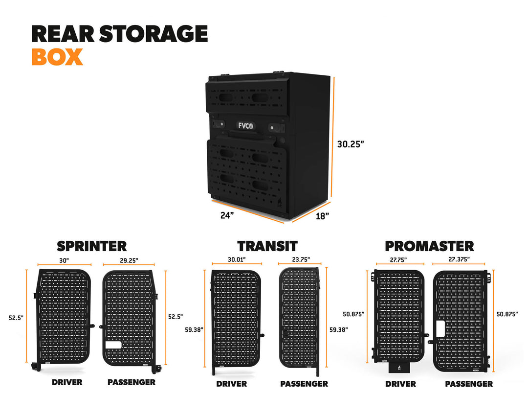 Van Rear Storage Box | Flatline Van Co.