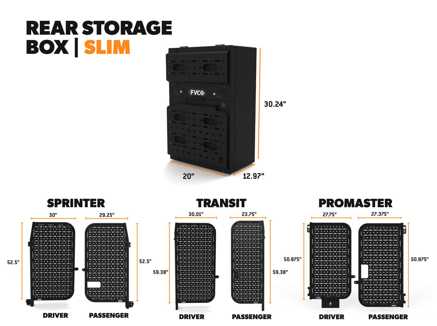 Adventure Van Rear Storage Box - Slim