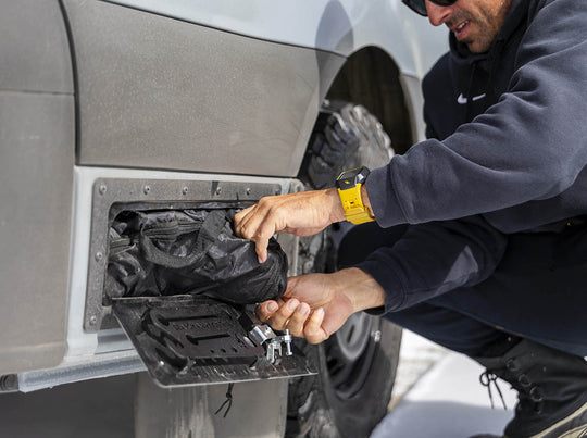 Sprinter Rear Panel Storage Locker | Flatline Van Co.