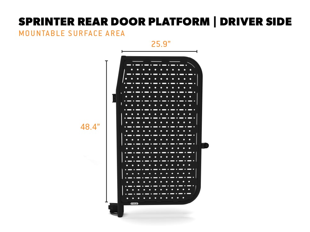 Sprinter Rear Door Platform | Flatline Van Co.