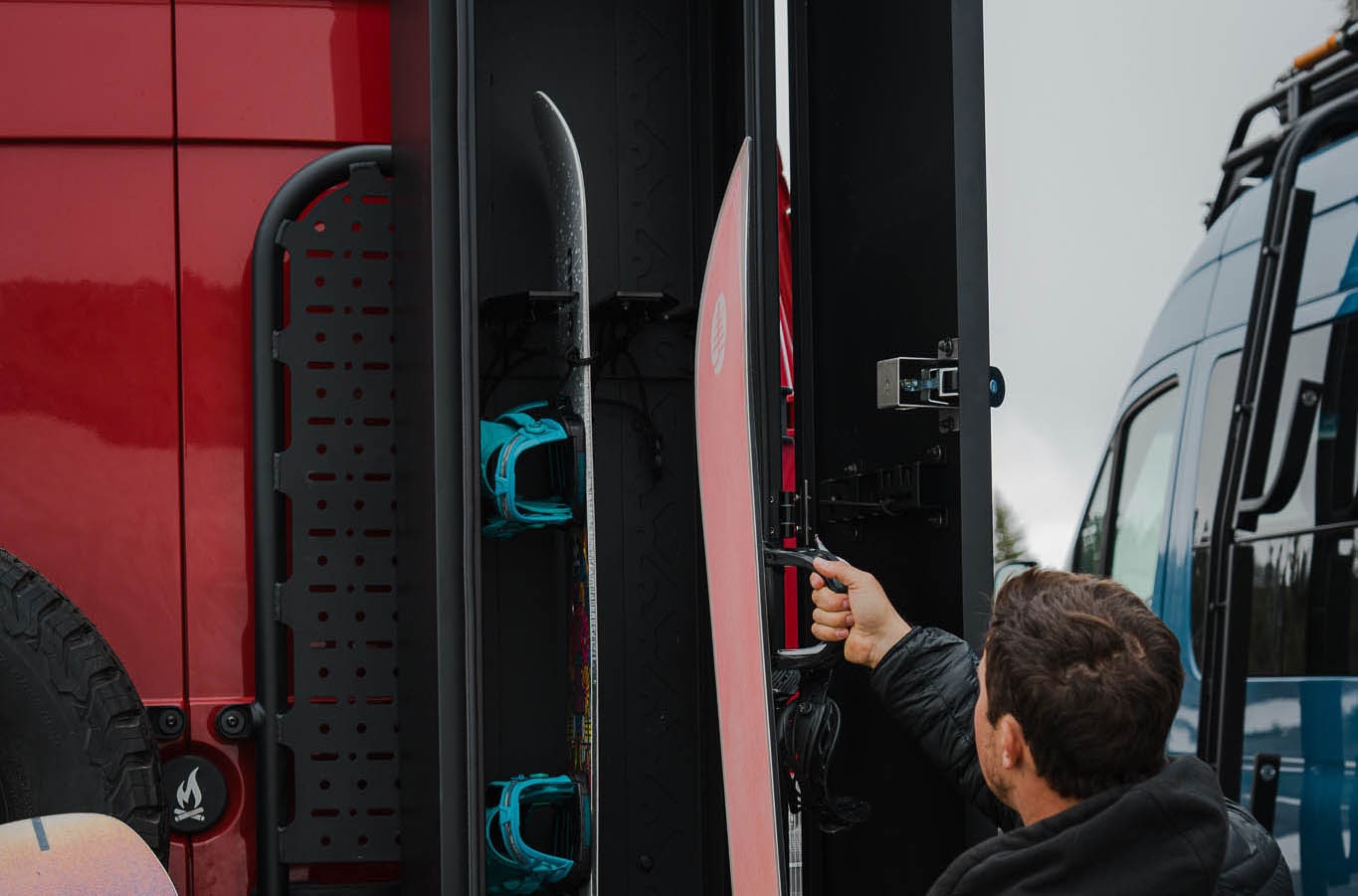 Adventure Van Ski & Snowboard Storage Locker | Flatline Van Co.