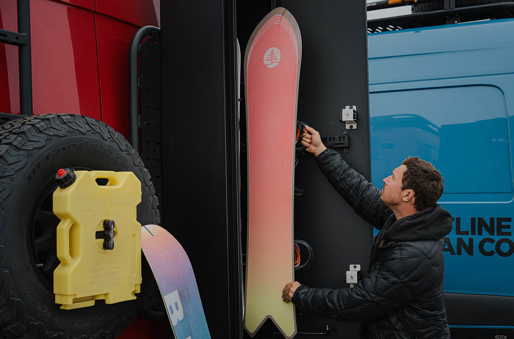 Adventure Van Ski & Snowboard Storage Locker | Flatline Van Co.