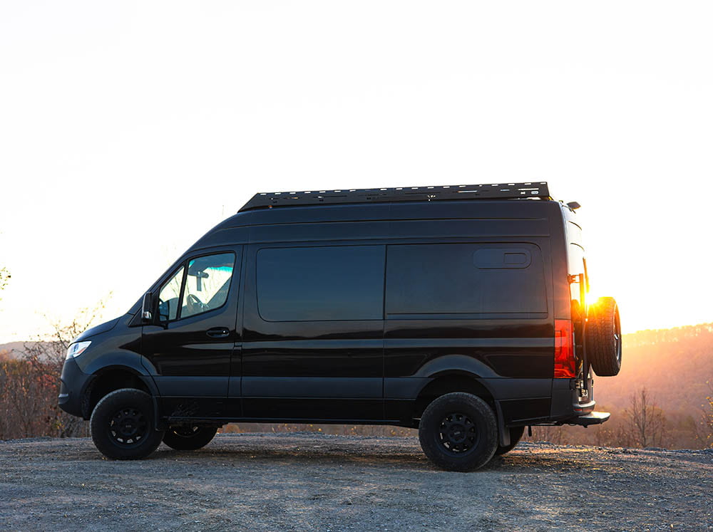 Sprinter 144" High Roof Standard Roof Rack | Flatline Van Co.