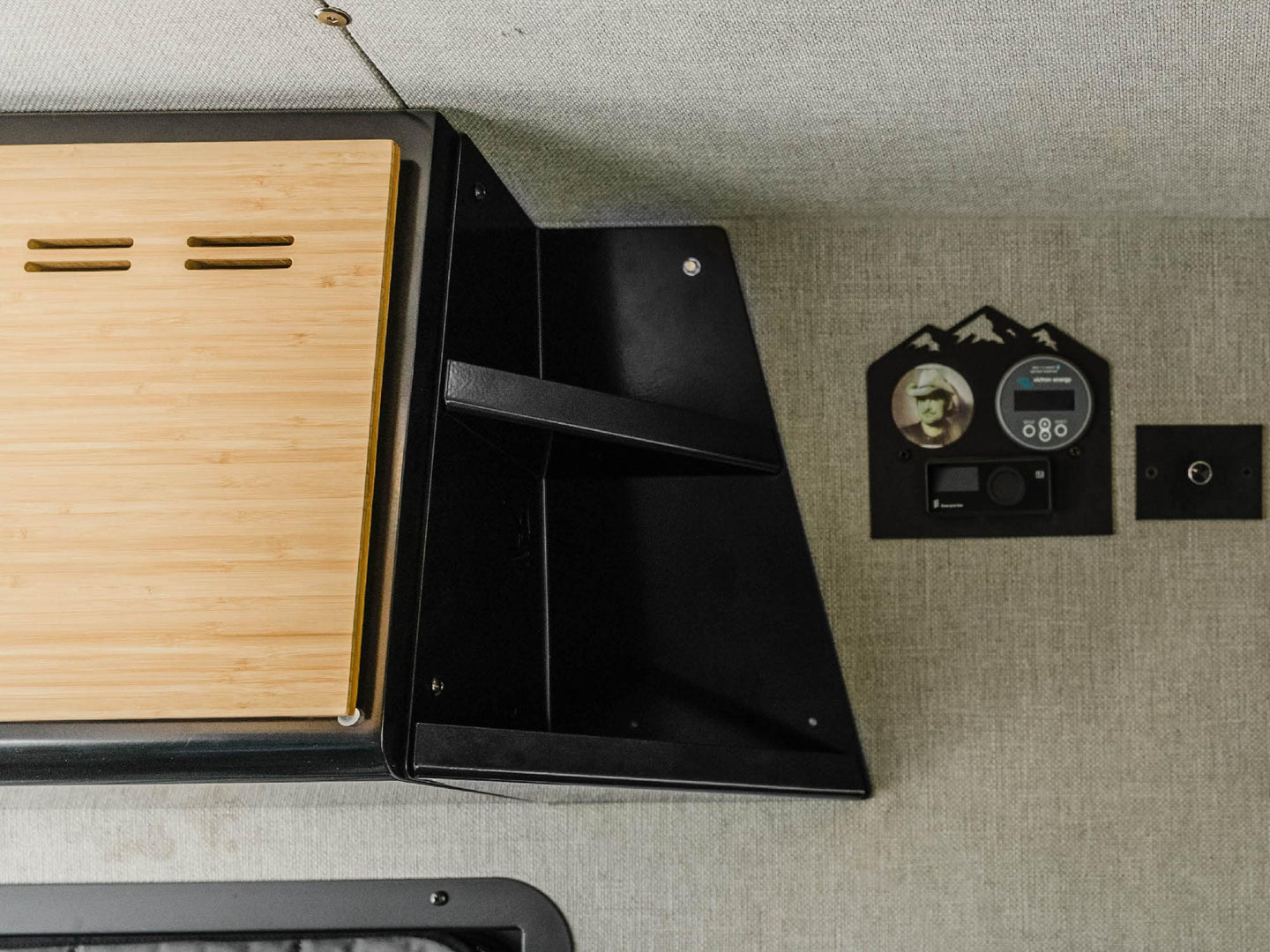 Sprinter Angled Shelf Upper Cabinets | Flatline Van Co.