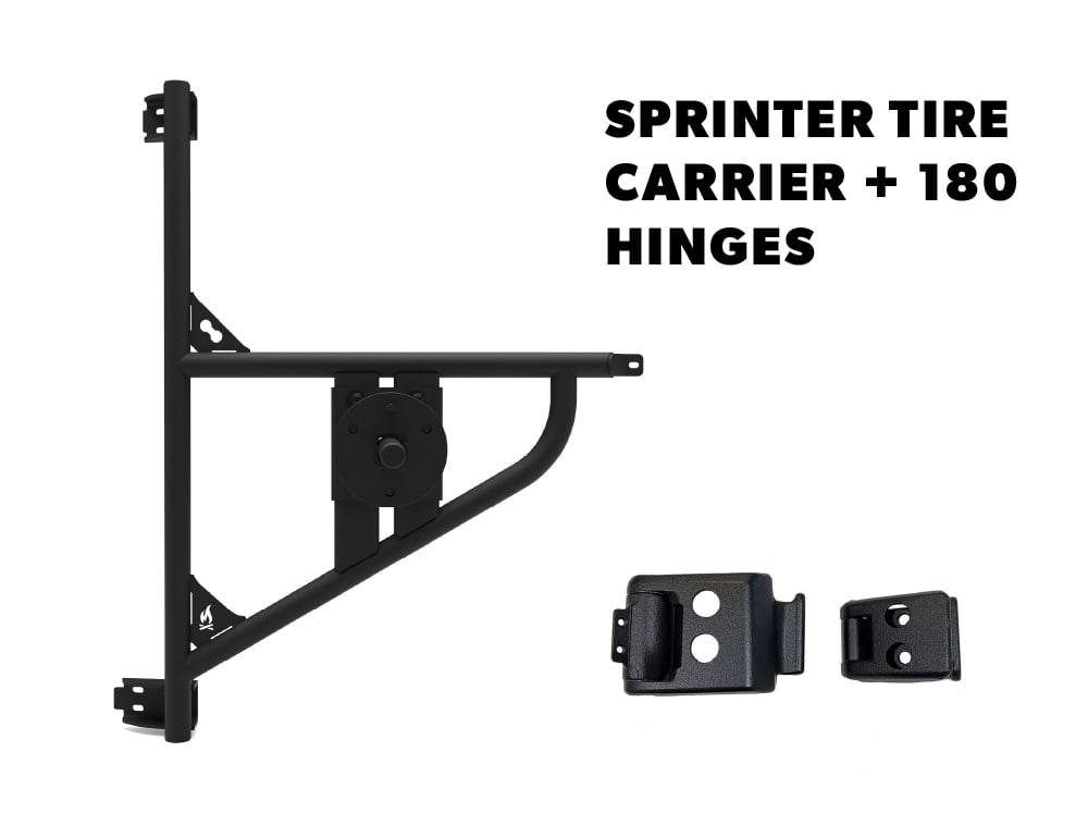 Sprinter Van Rear Tire Carrier - Flatline Van Co.