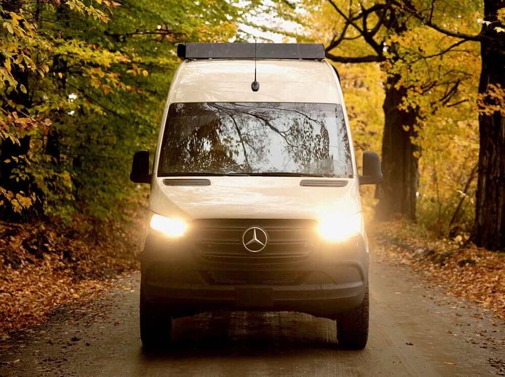 Sprinter 144" High Roof Standard Roof Rack | Flatline Van Co.